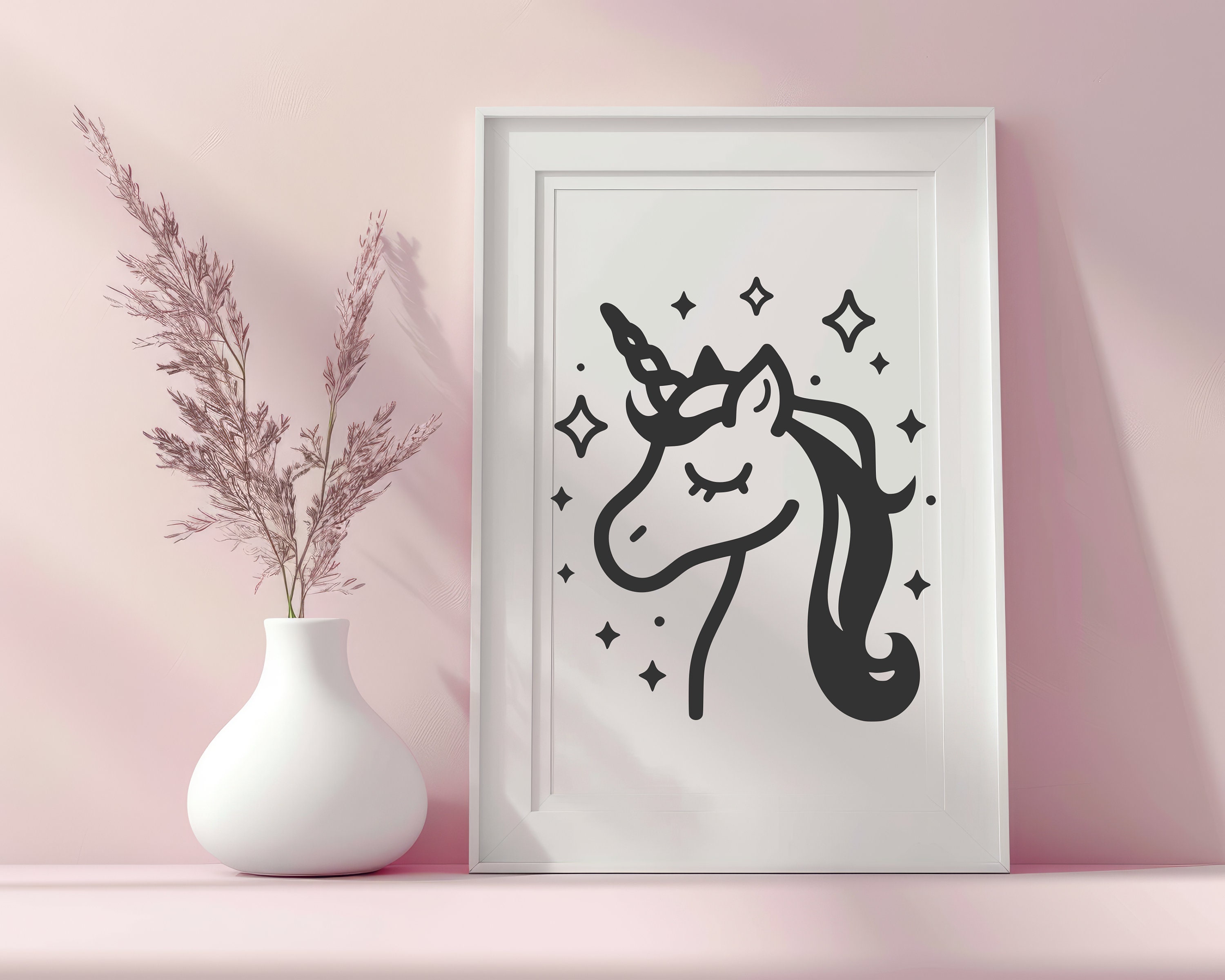 Unicorn SVG Fairy Tale PNG Vector Artwork for Poster Print, Mythical ...