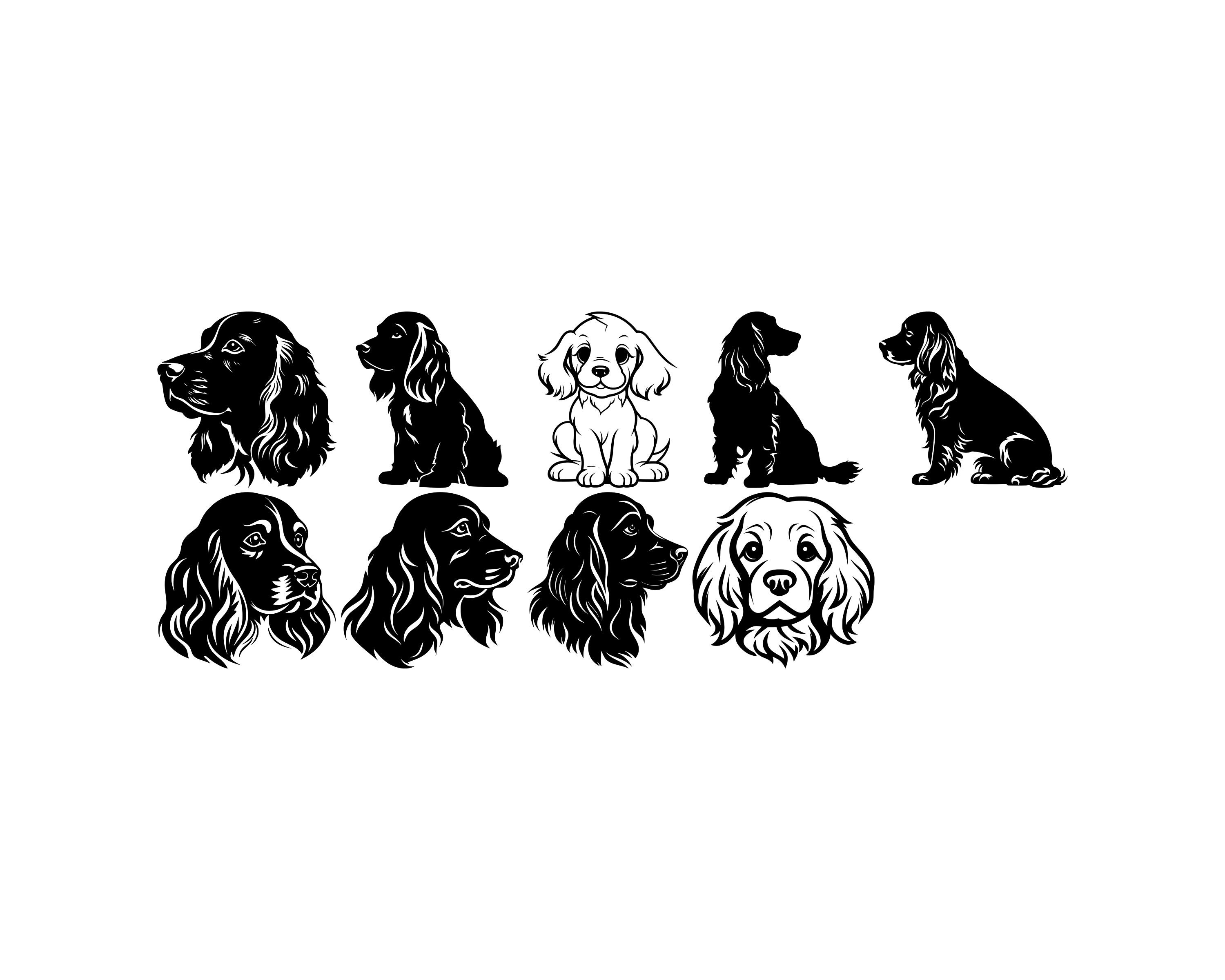 Cocker Spaniel SVG Bundle - 119 Different Dog Svg Designs of Cocker ...