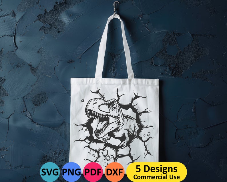 T Rex SVG Smash Dinosaur Clipart PNG, Printable T Rex Drawing for Print ...