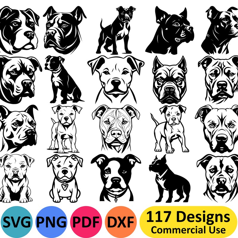 Pit Bull Svg - Etsy