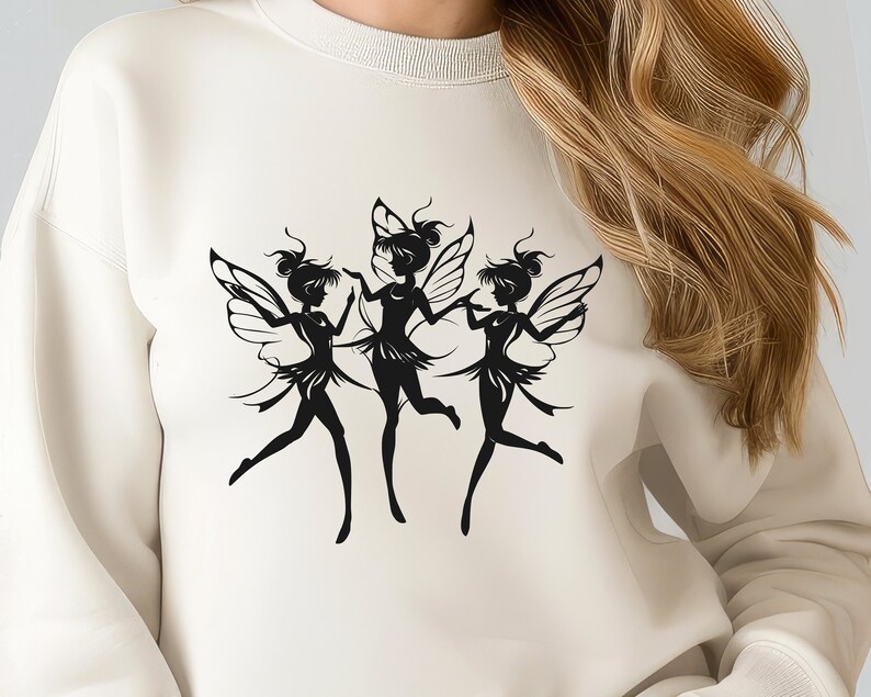 Fairy Pixie SVG PNG Bundle, Fairytale Silhouette for Digital Download ...