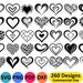 Heart SVG Bundle 260 Different Designs of Cute Hearts, Love Hearts and ...
