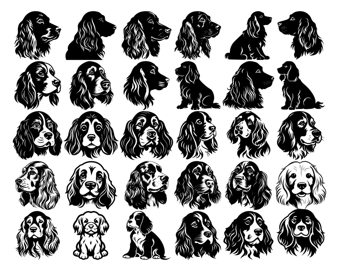 Cocker Spaniel SVG Bundle - 119 Different Dog Svg Designs of Cocker ...