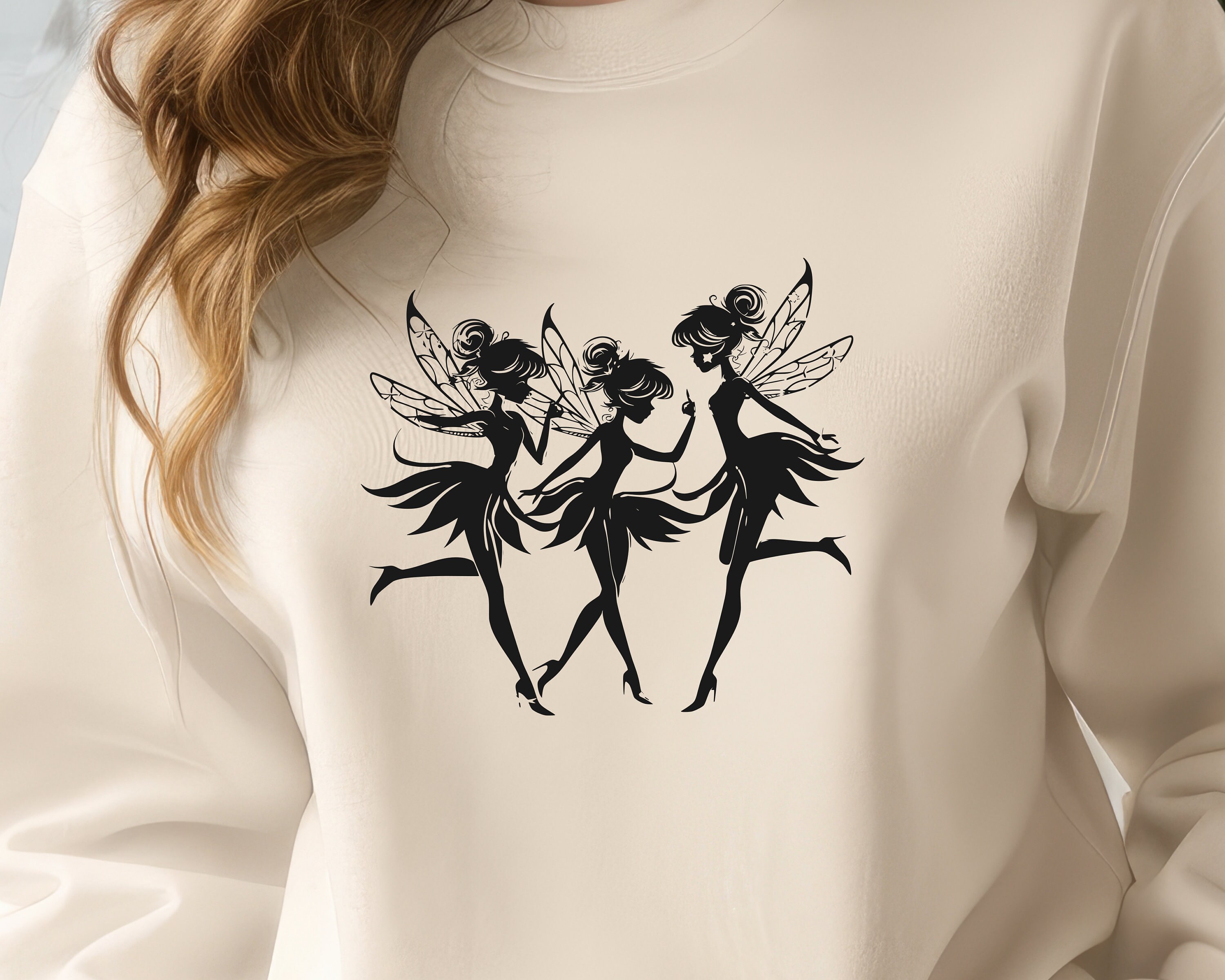 Fairy Pixie SVG PNG Bundle, Fairytale Silhouette for Digital Download ...