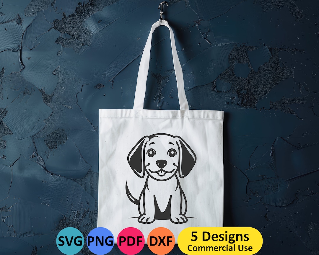 Beagle SVG Dog PNG, 5 Different Dog Svg Files for T Shirts, Totes or ...