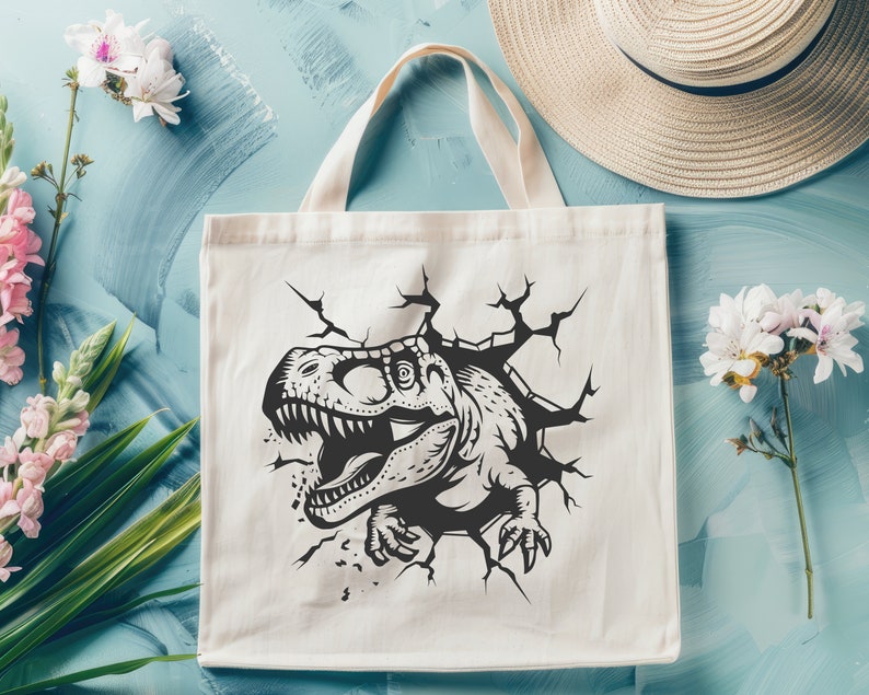 T Rex SVG Smash Dinosaur Clipart PNG, Printable T Rex Drawing for Print ...