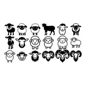 Sheep SVG Bundle 172 Different Designs of Lambs, Sheep and Rams - Etsy