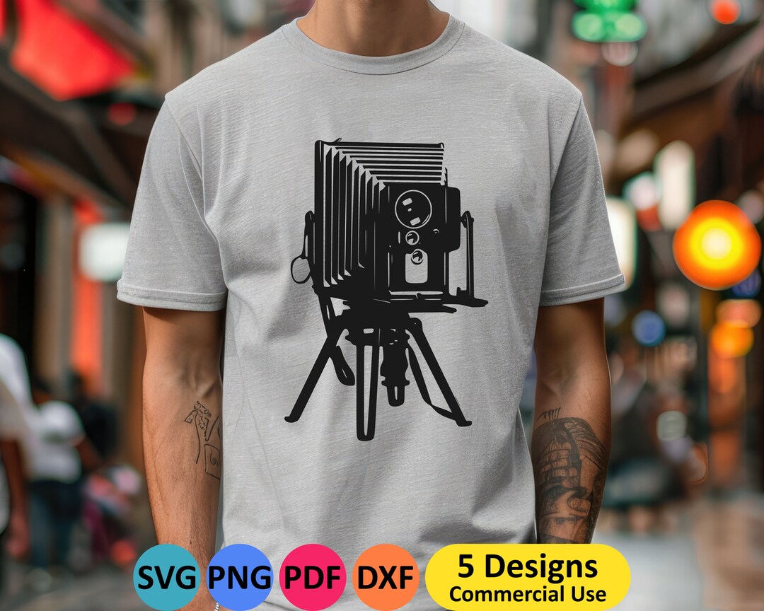 Camera SVG Photography Vector Vintage Camera, Cameraman Artwork for ...
