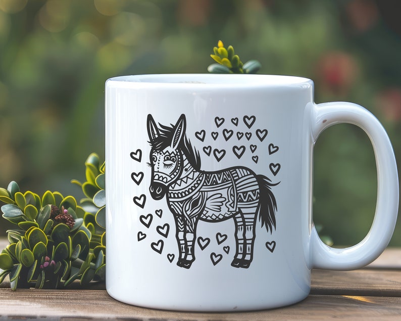 Donkey SVG Animal Mandala PNG, Digital Art for Download, Printable ...