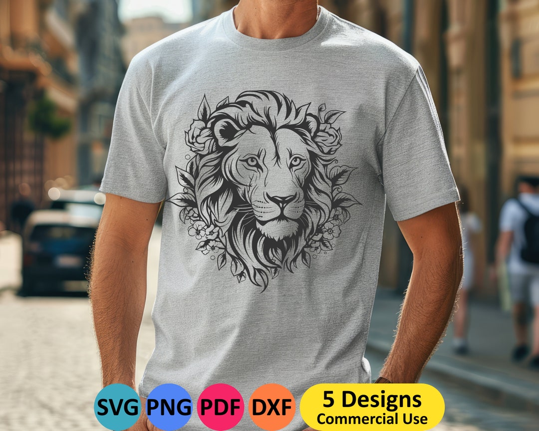 Lion SVG Safari Animal PNG, Vector Image for Download, Printable Zoo ...