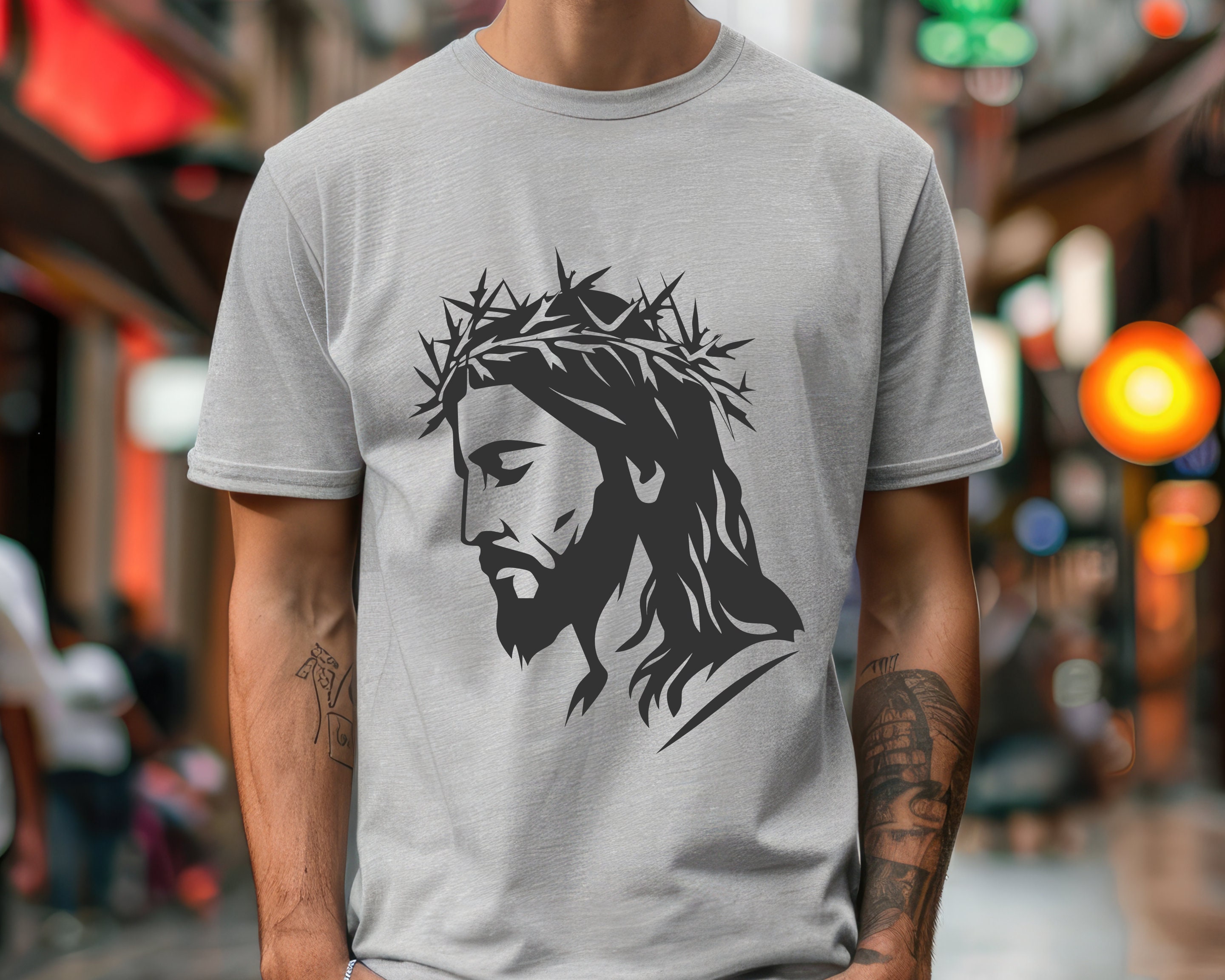 Jesus Christ SVG Christian PNG Template for Cricut, Crucifix Decal for ...