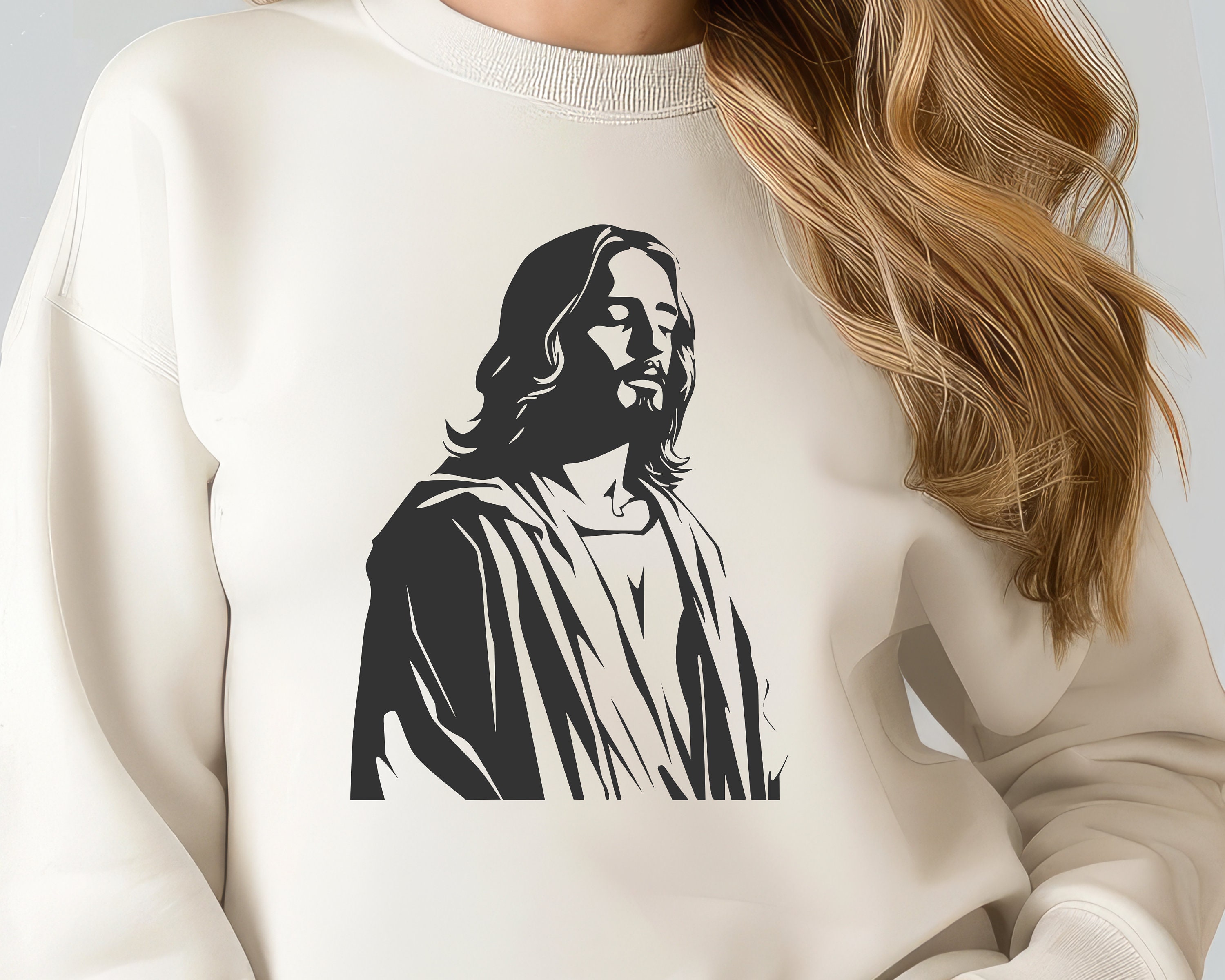 Christian SVG Jesus Christ PNG Template for Cricut, Crucifix Decal for ...