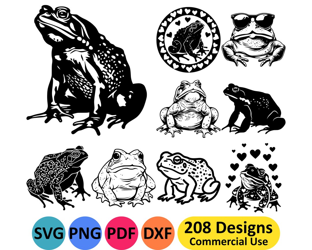 Toad SVG Bundle Digital Artwork for Download, Printable Toad PNG ...