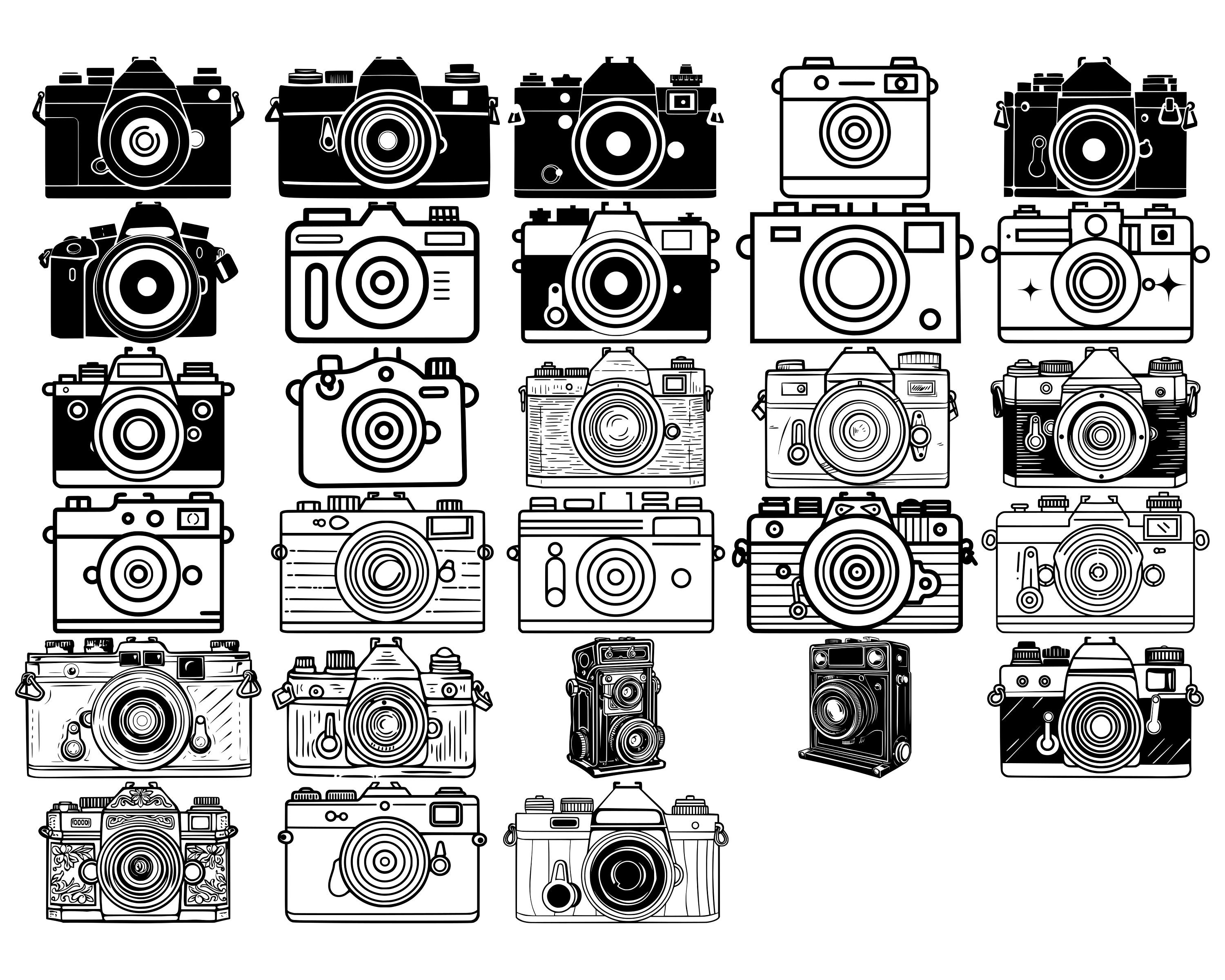Camera SVG Bundle Photography PNG Files for Digital Download, Printable ...