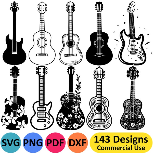 Guitar Svg - Etsy