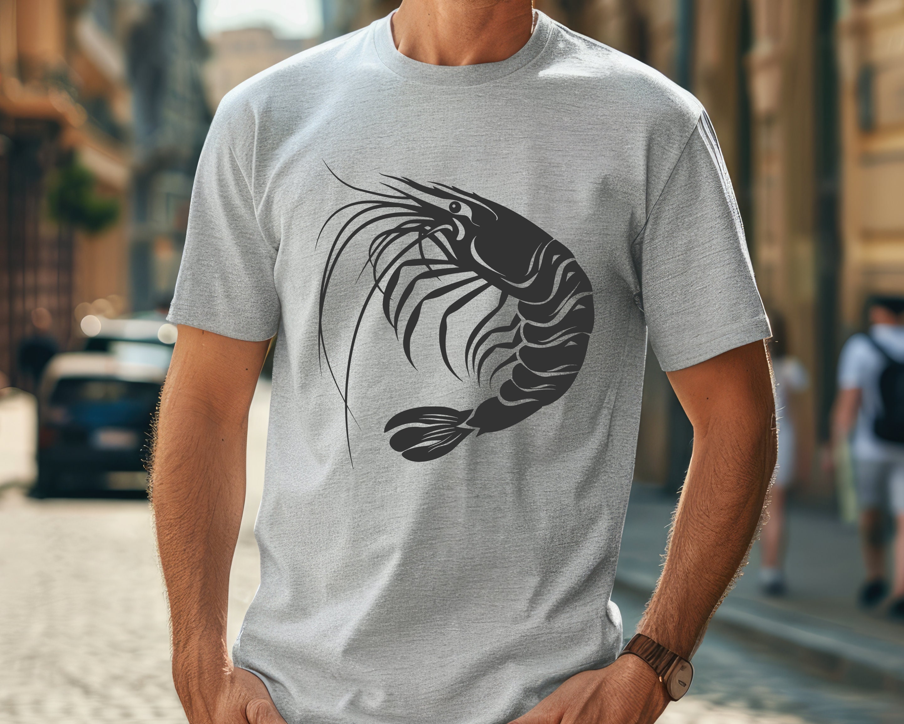 Shrimp SVG Prawn PNG Seafood Template for Digital Download, Sea ...