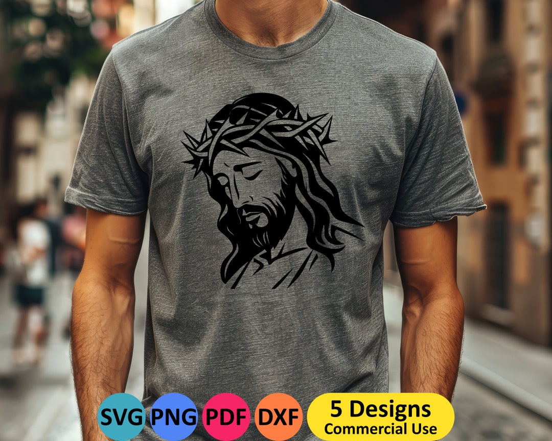 Jesus Christ SVG Christian PNG Template for Cricut, Crucifix Decal for ...