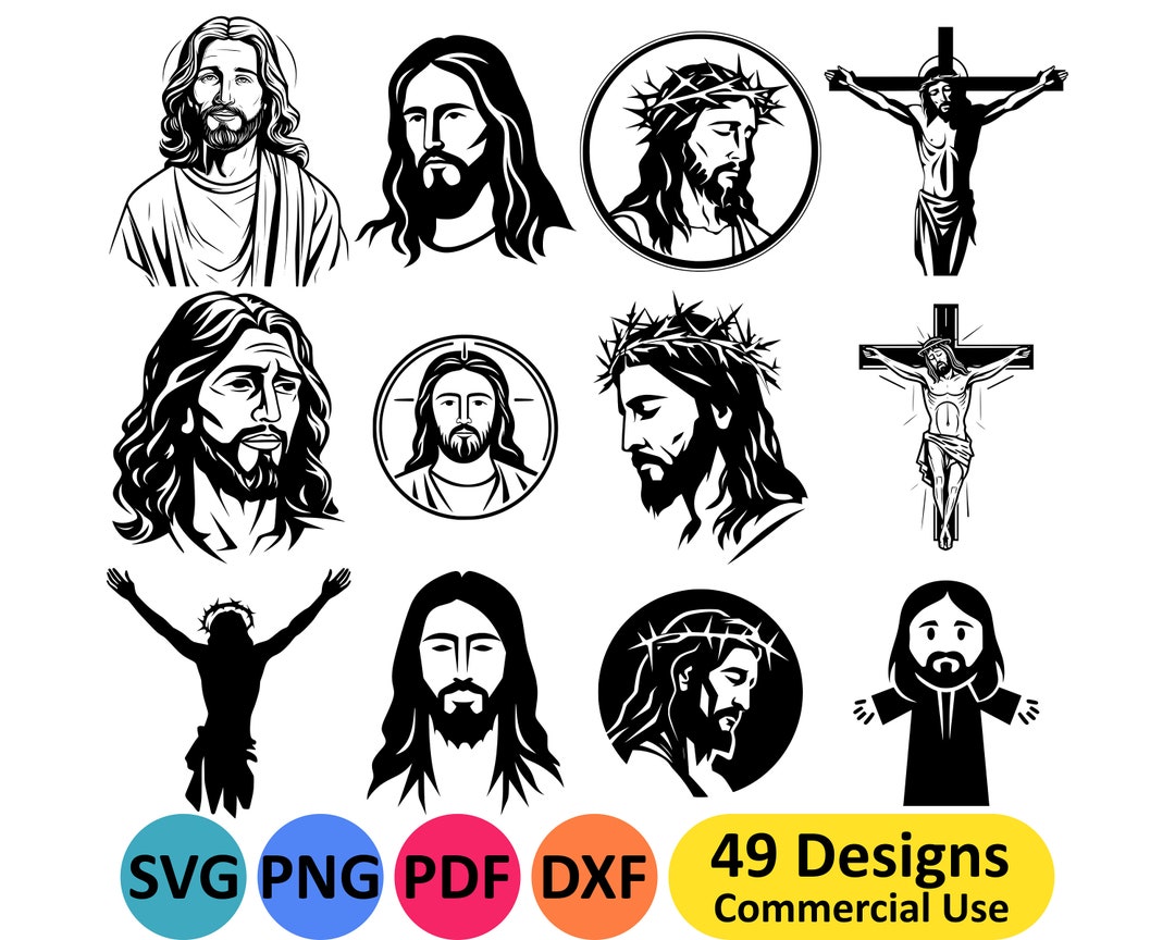 Christian SVG Bundle - 49 Different Designs Including Jesus Christ ...