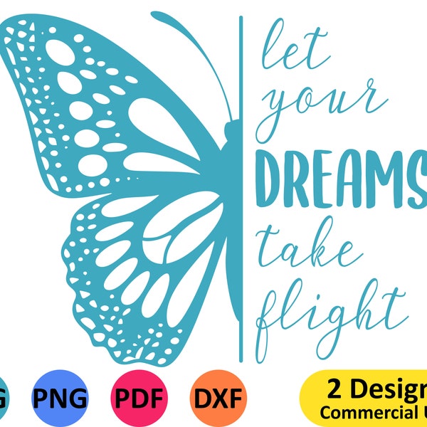 Butterfly With Flight Svg - Etsy