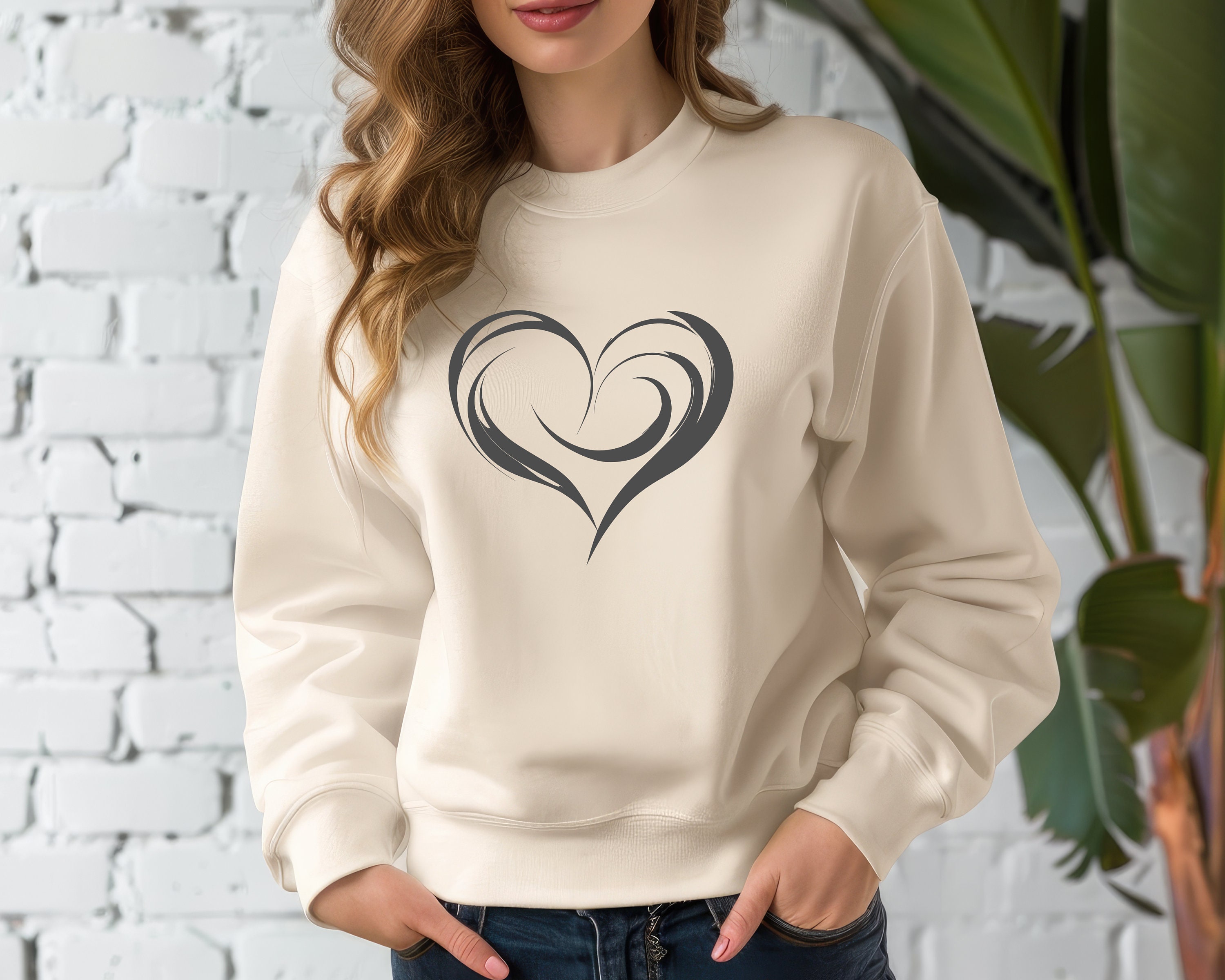 Love Heart SVG T-shirt Design - 5 Different Hearts Png and Pdf Cut ...