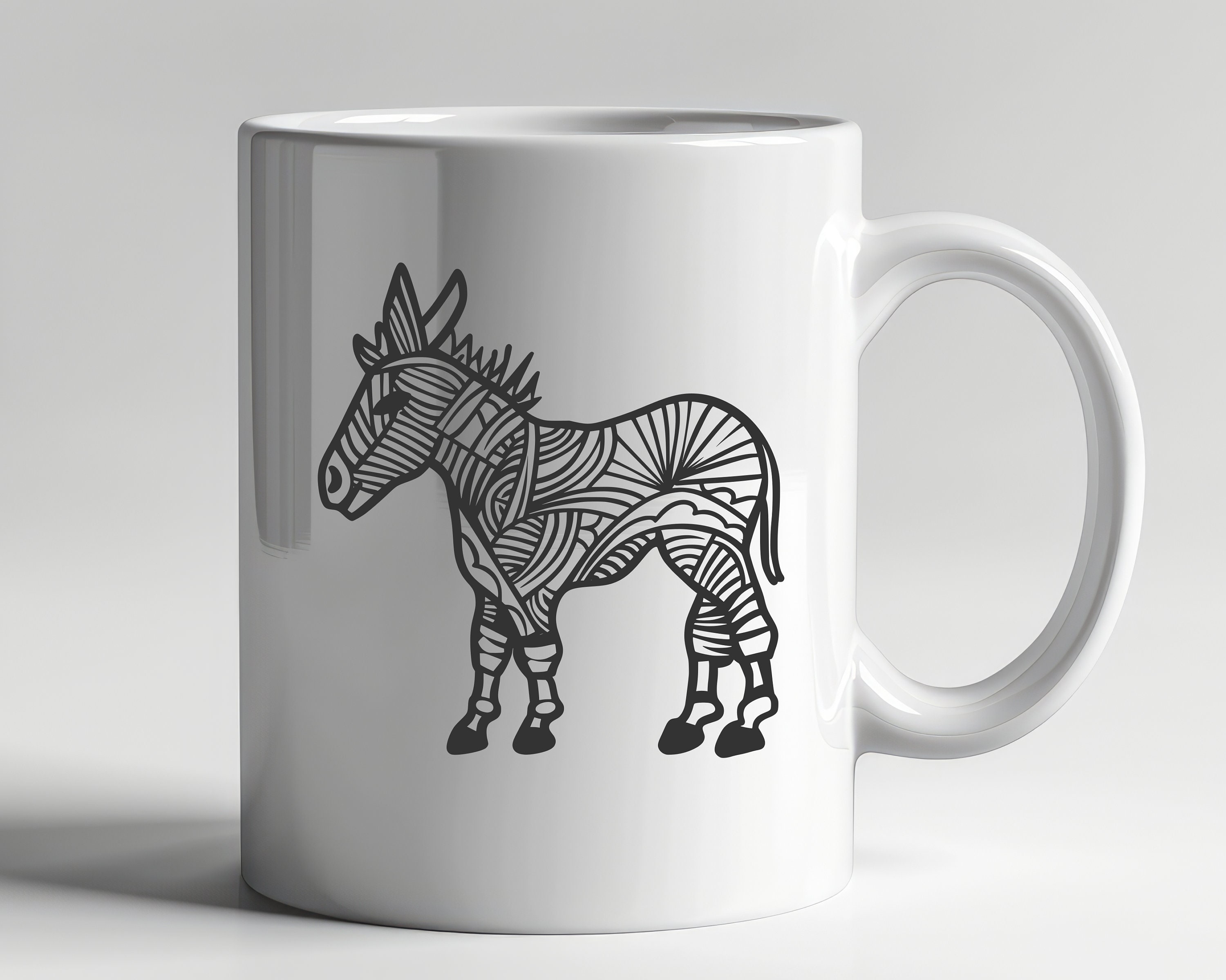 Donkey SVG Animal Mandala PNG, Digital Art for Download, Printable ...