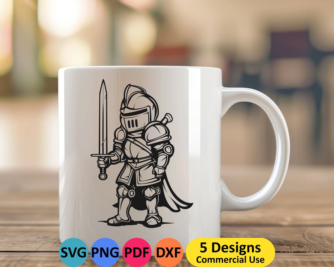 Knight SVG PNG Clipart, Medieval Knights Silhouette Files for Download ...