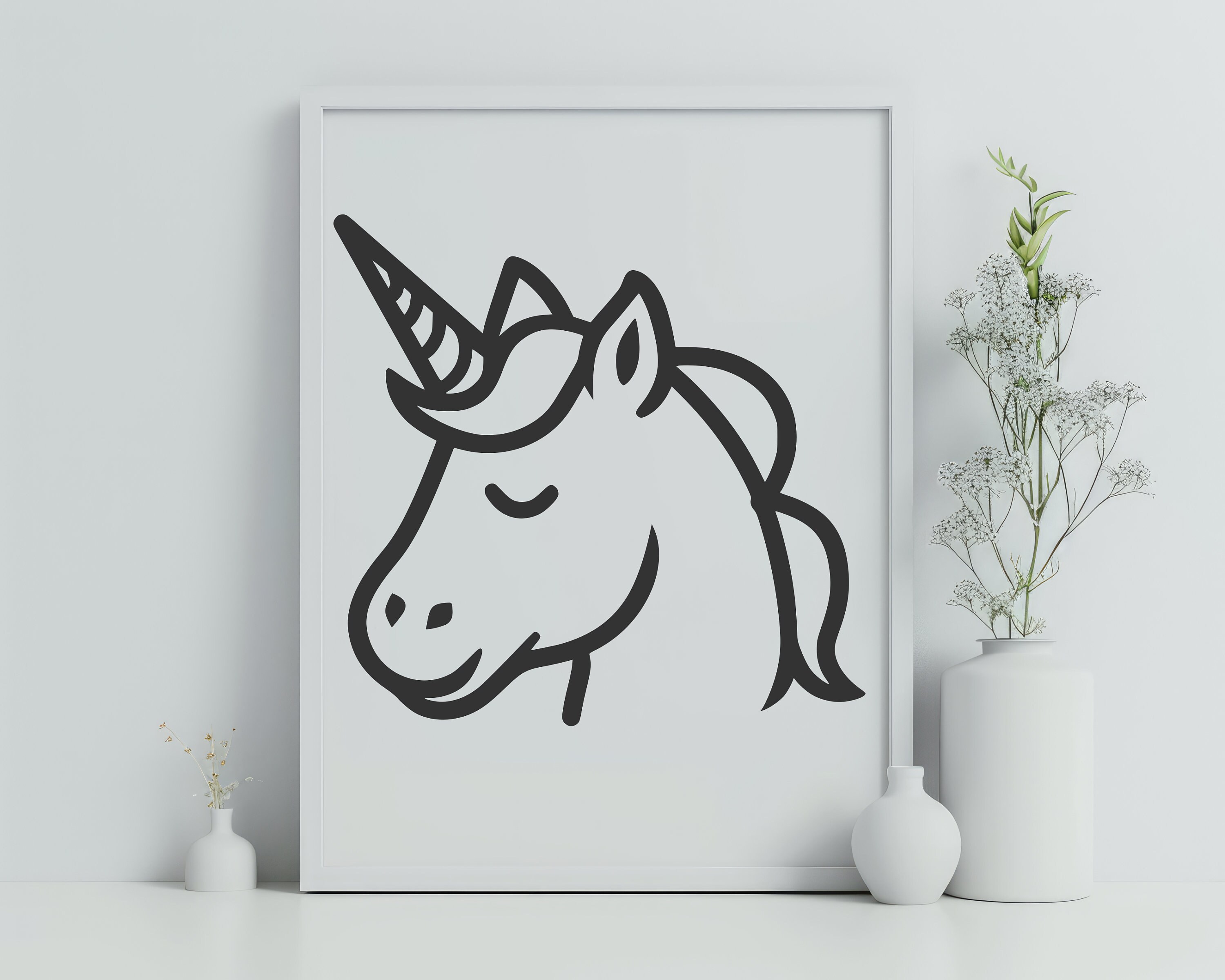 Unicorn SVG Fairy Tale PNG Vector Artwork for Poster Print, Mythical ...