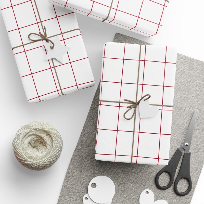 Grid Wrapping Paper - Etsy