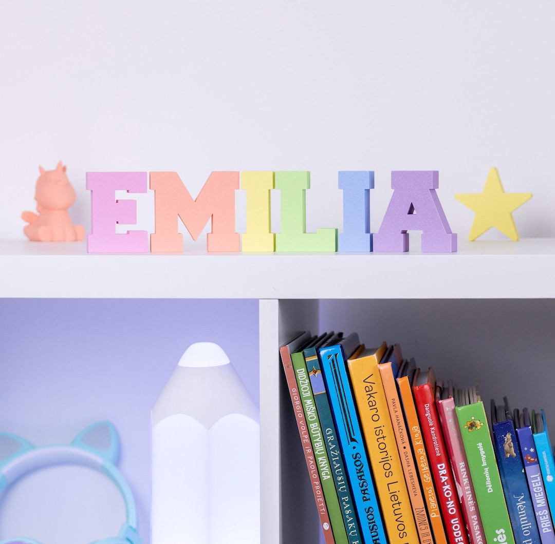 Personalized 3D Name Letters - Custom Standing Letters for Kids Room ...