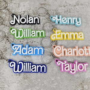 Customized 3D Key Chain Name Tag, Custom Colored Personalized Keychain ...