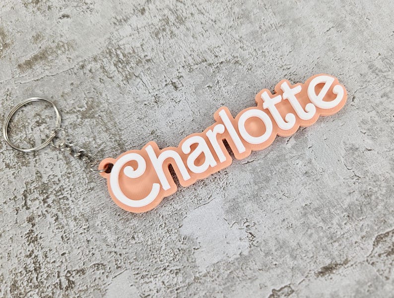 Customized 3D Key Chain Name Tag, Custom Colored Personalized Keychain ...