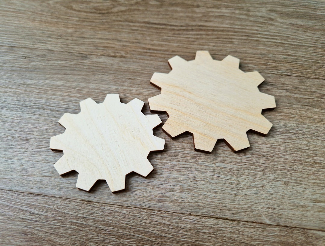 Gear Shape Wooden Blank. Laser Cut Wooden Blank Gears for Crafts and ...