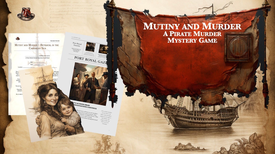 Mutiny and Murder – A Pirate Murder Mystery Game, Downloadable Adult ...
