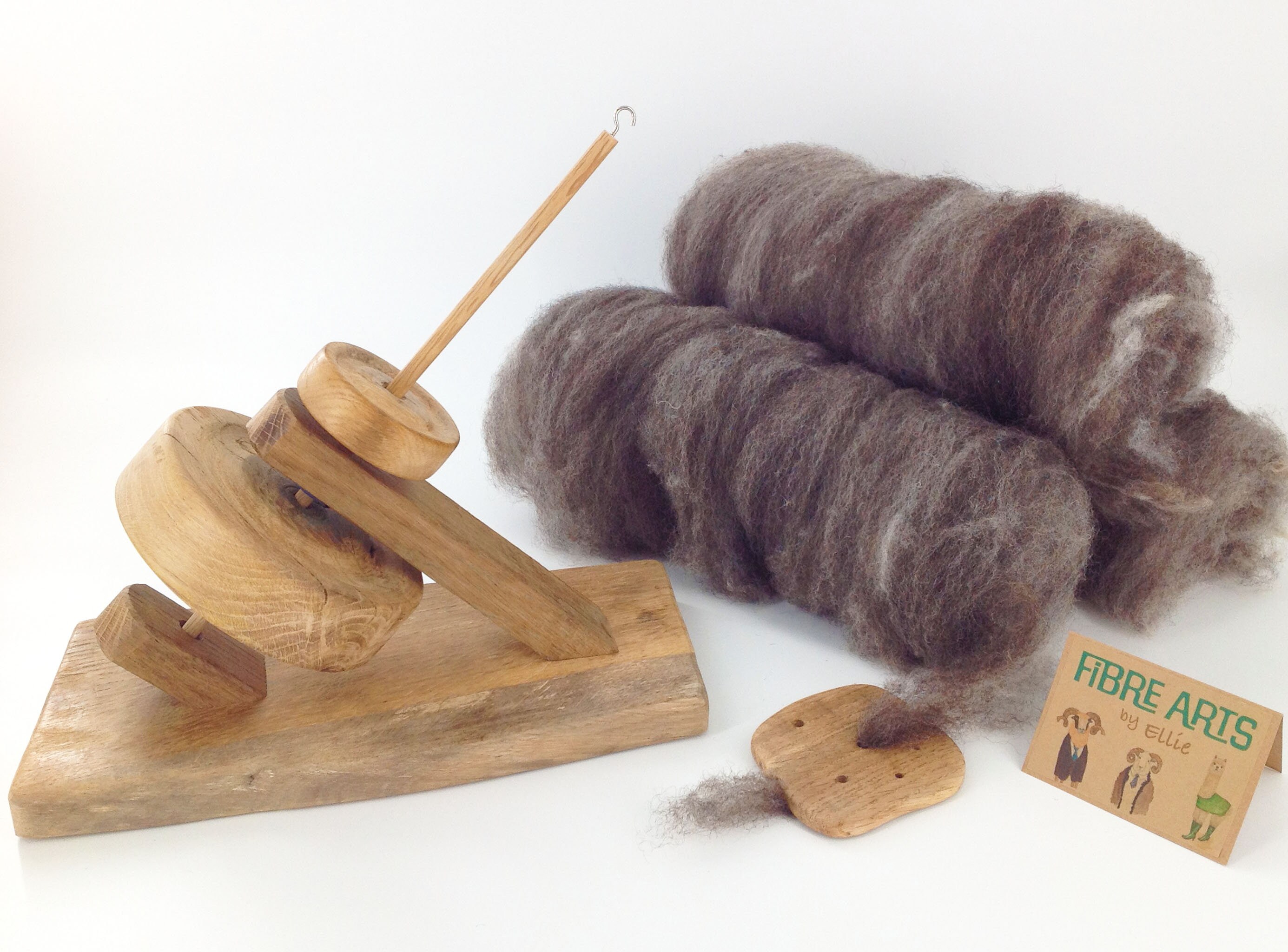 Kick Spindle & Spinners Diz in Rustic Solid Oak. 150g Natural - Etsy