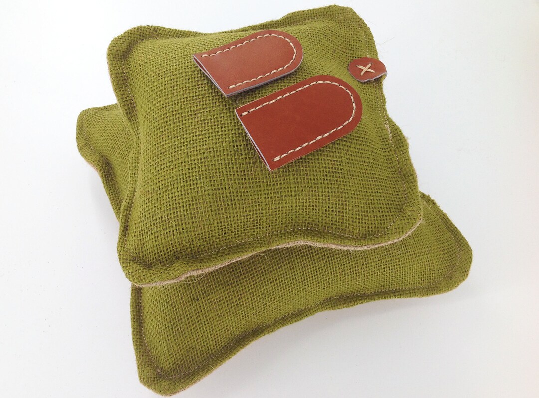 Hessian Needle Felting Mats Large and Small With Hand Stitched Leather ...