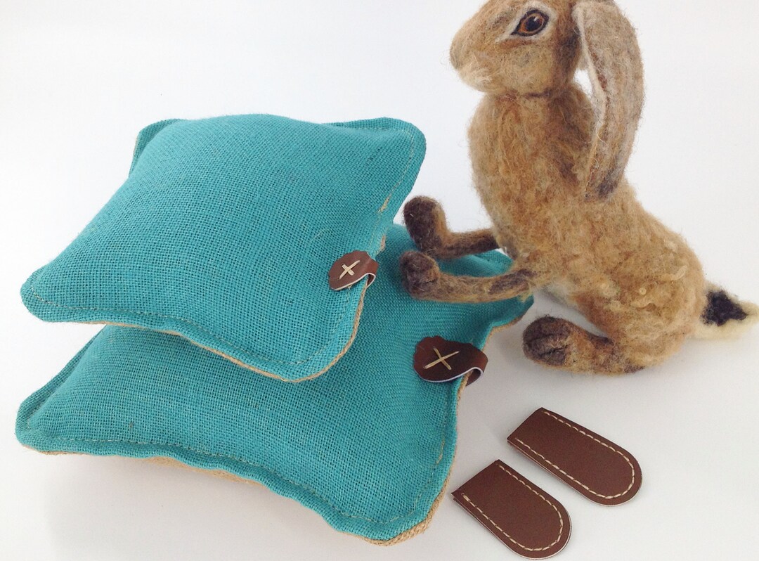 Hessian Needle Felting Mats Set Large and Smal With Hand Stitched ...