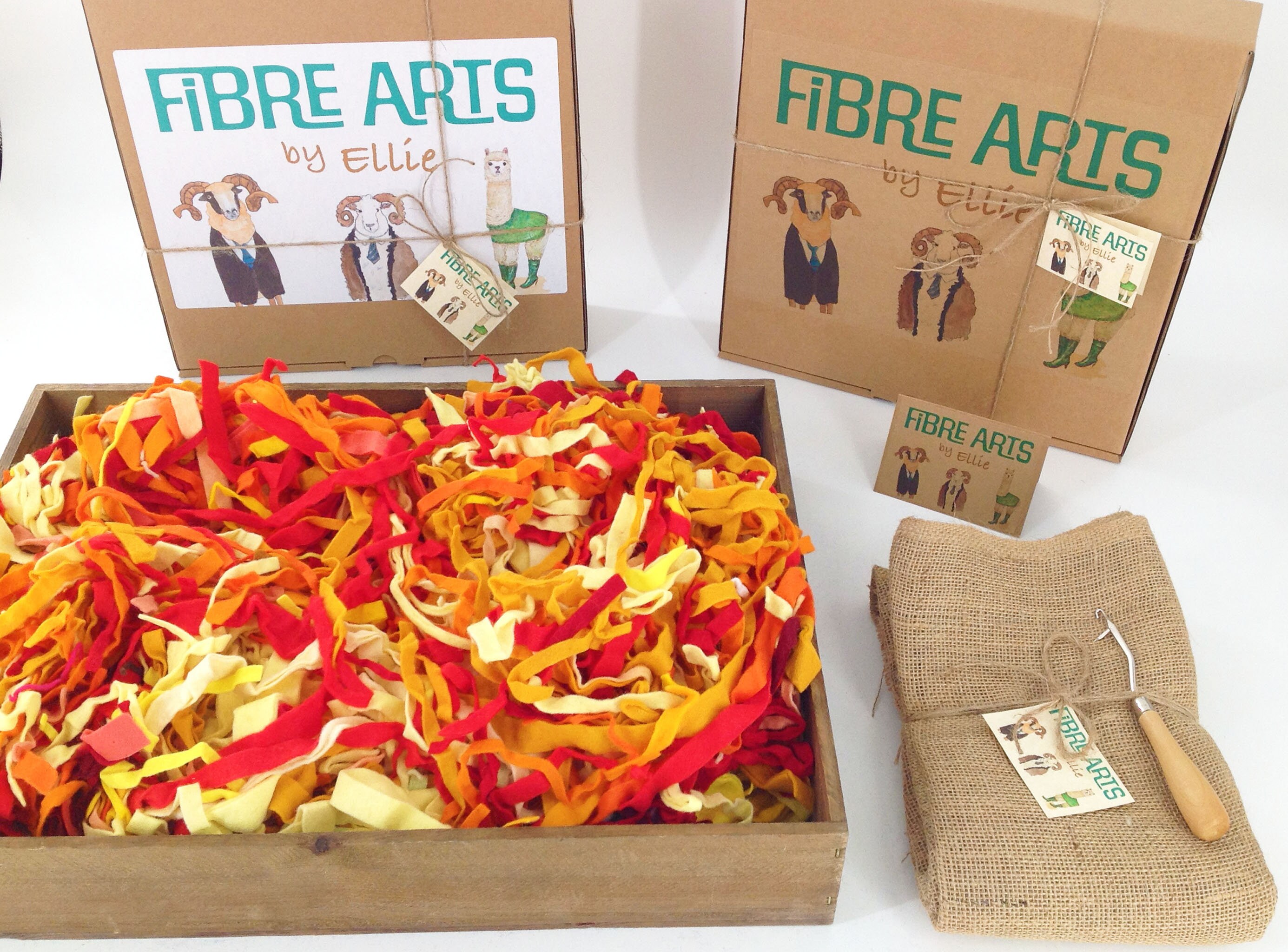 Rag Rug Cushion Making Kit in Stunning Yellow, Red and Orange Shades - Etsy