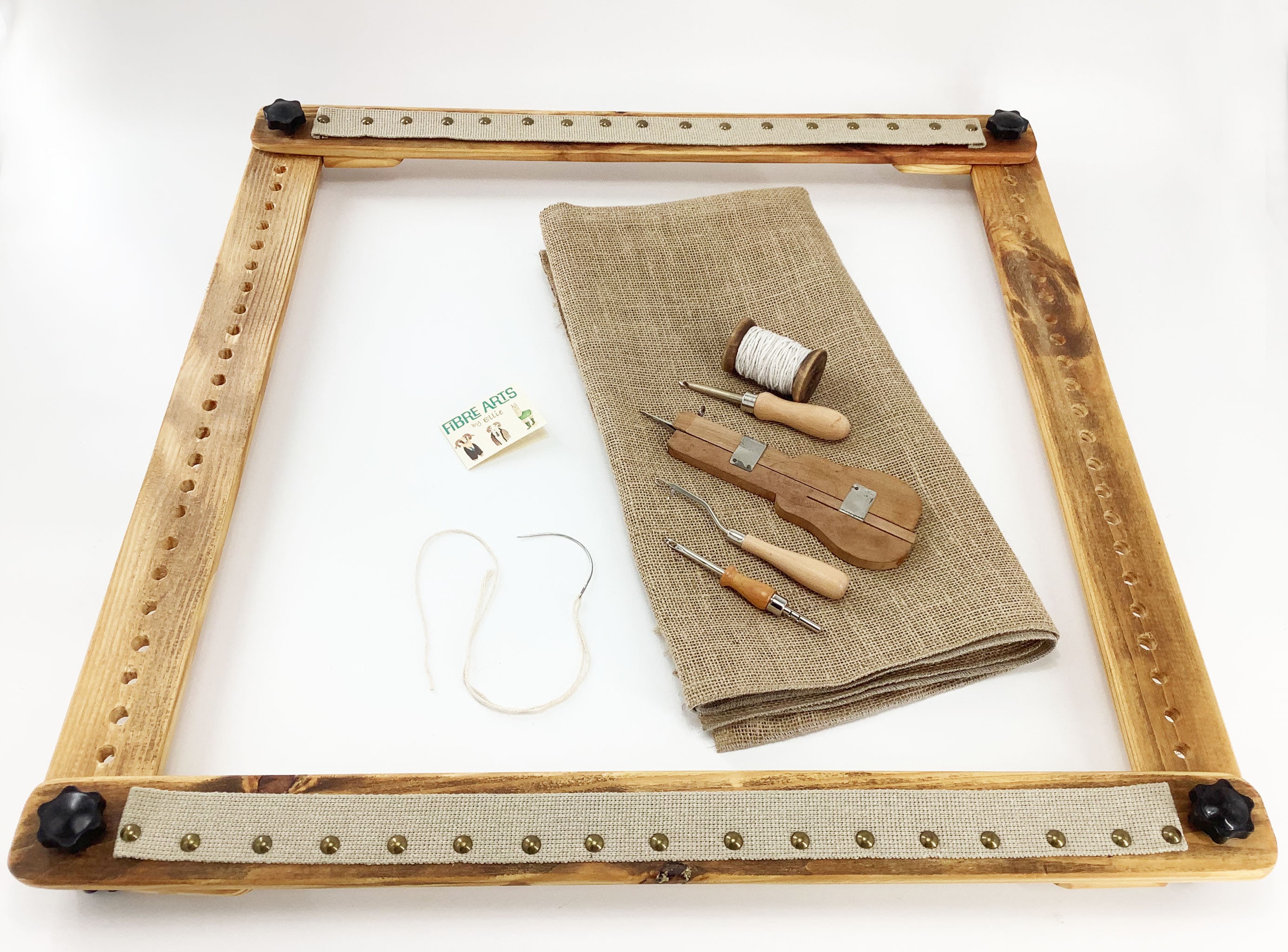 Large Punch Needle Frame Kit. 71cm Adjustable Traditional Rug Hooking ...
