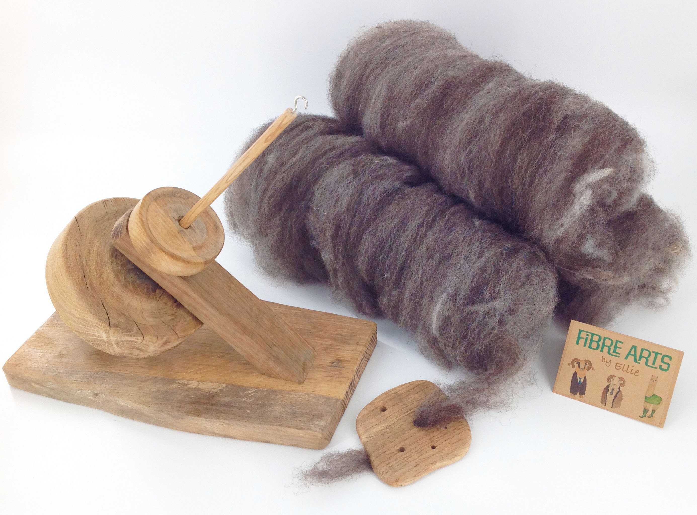 Kick Spindle & Spinners Diz in Rustic Solid Oak. 150g Natural - Etsy
