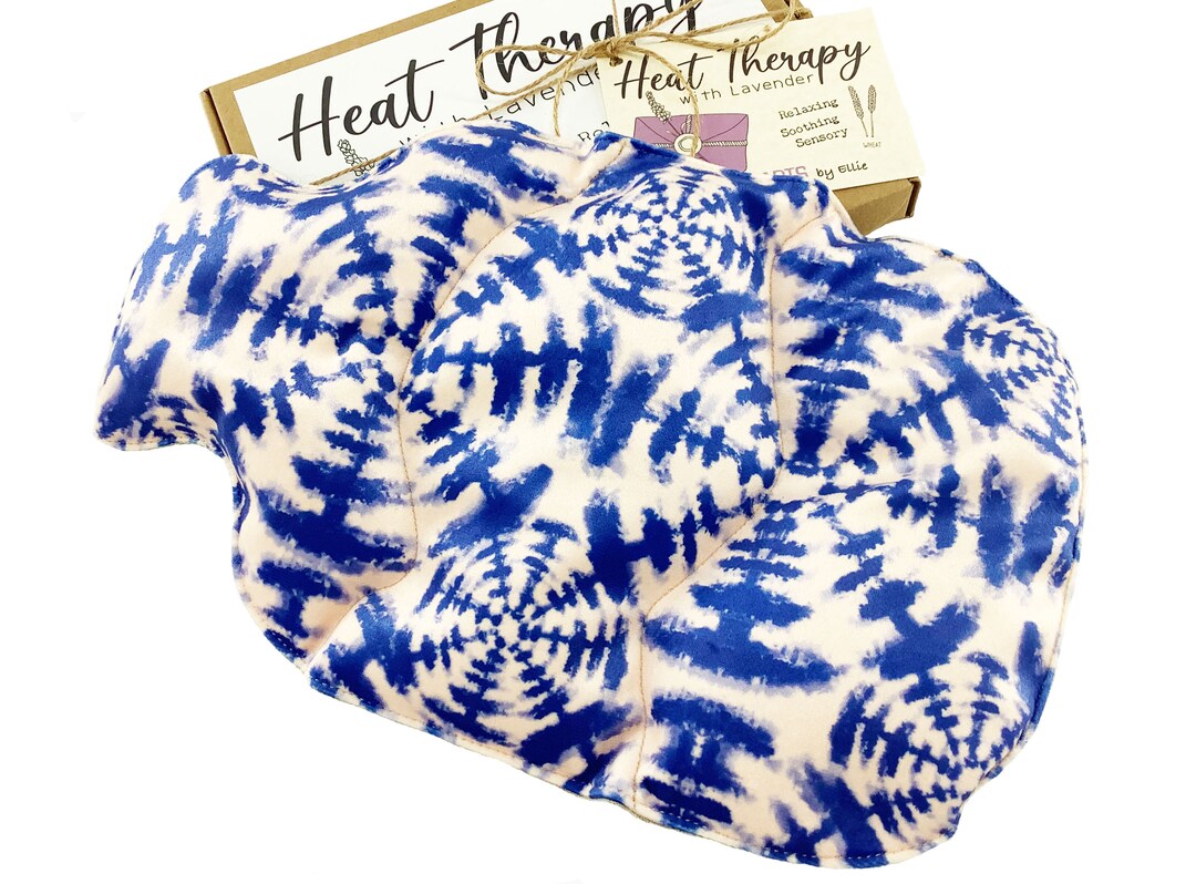 Shibori Print Wheat Bag. Microwave Hot Water Bottle Shaped Heat Pack ...