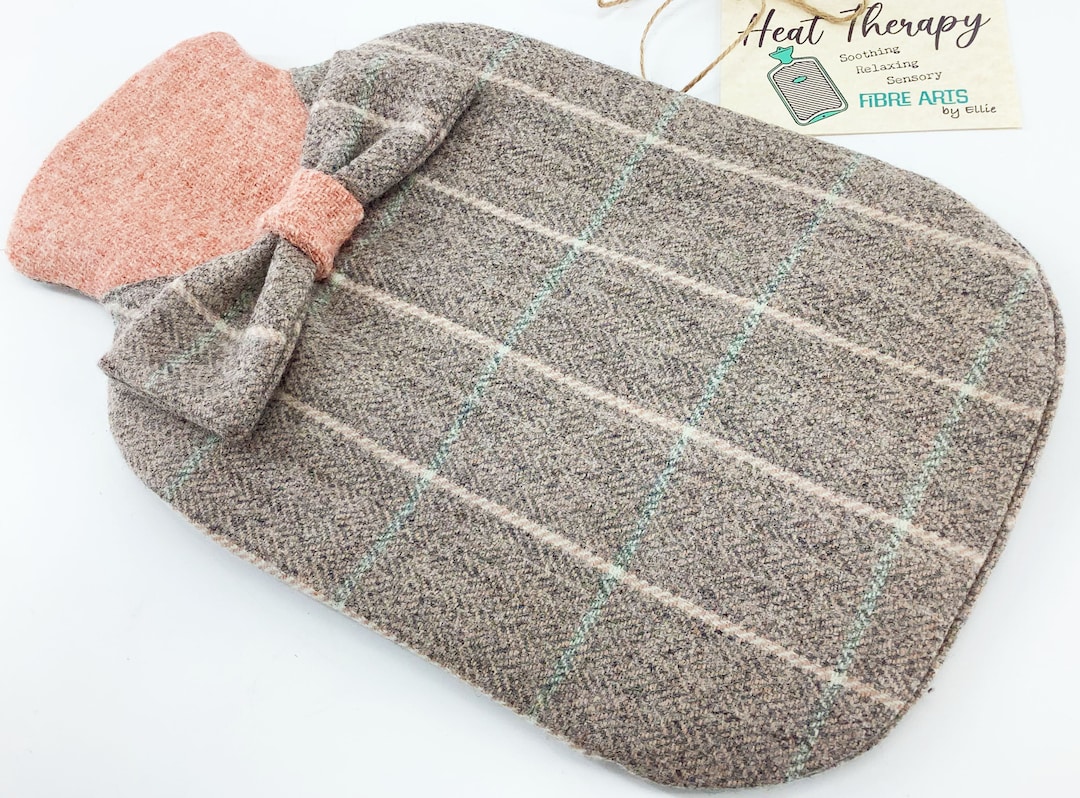 Abraham Moon Hot Water Bottle Cover Handcrafted Patchwork Fleece Wool ...