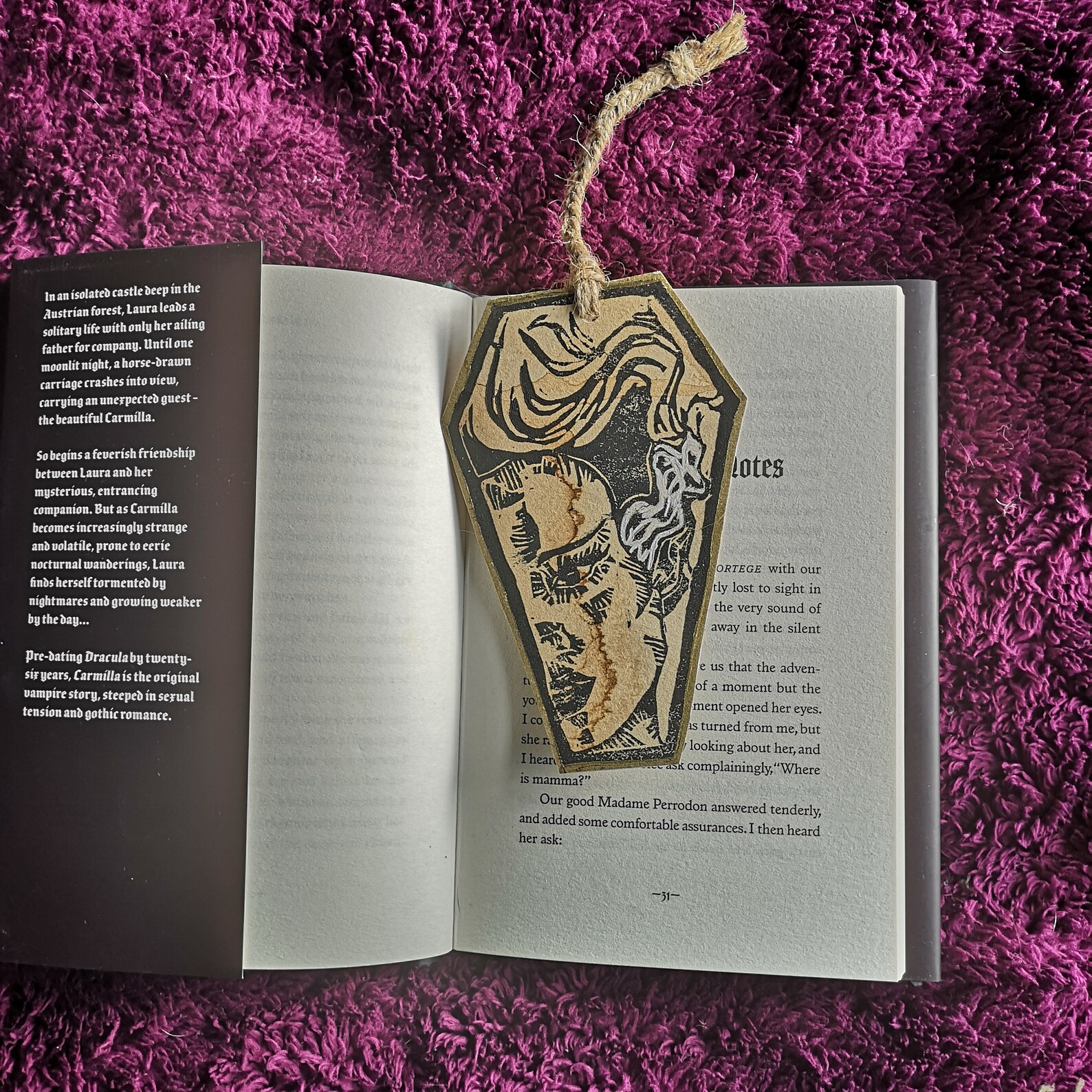 Frankenstein Bride Inspired Lino Print Bookmark - Etsy