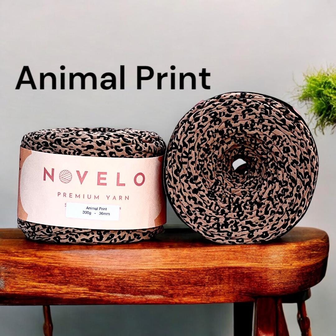 Animal Print T-shirt YARN 300g / Spaghetti Yarn / Jersey Shirt Yarn ...