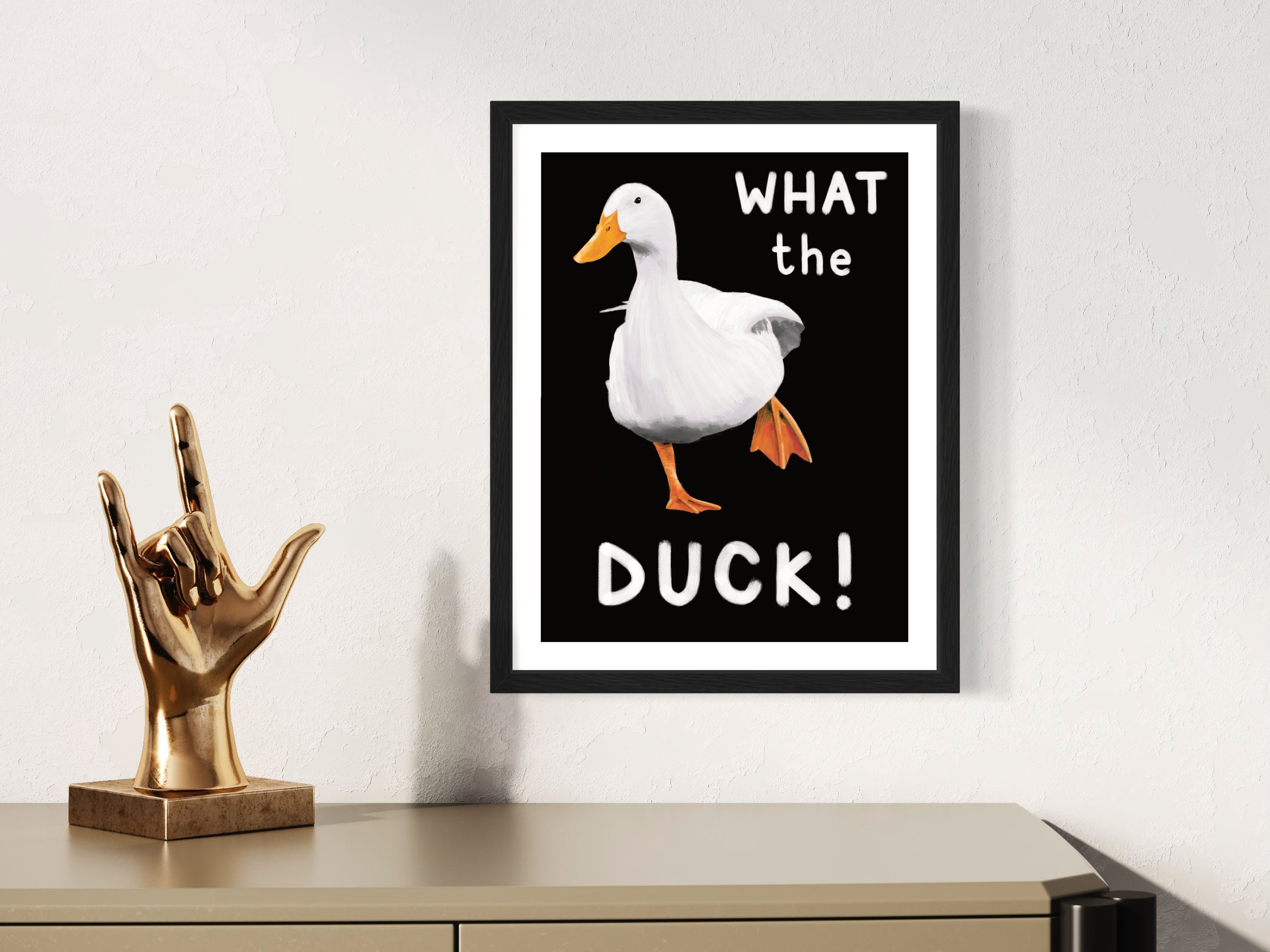 What the Duck Wall Art Animal Printable Decoration - Etsy