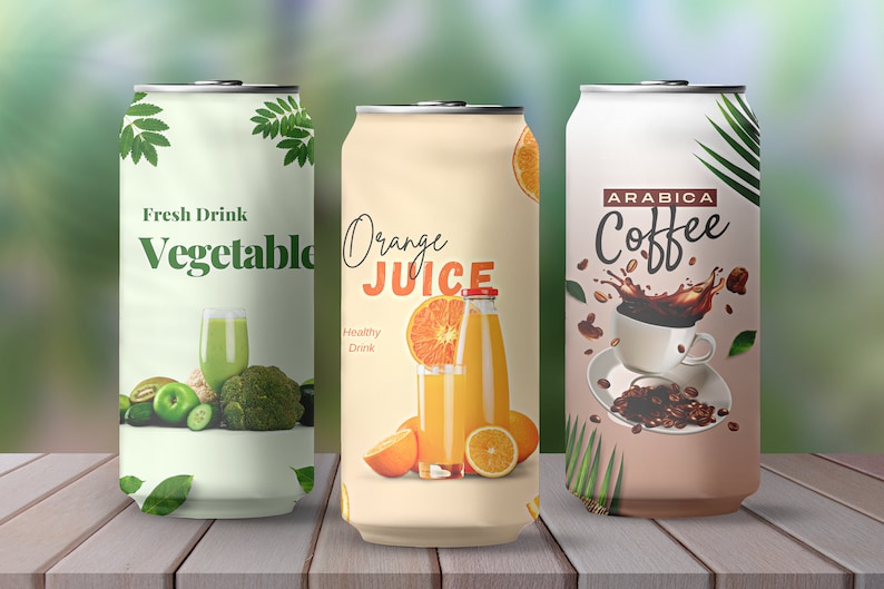 Customizable Drink Can Canva Mockup Sublimation for Your Unique Soda ...