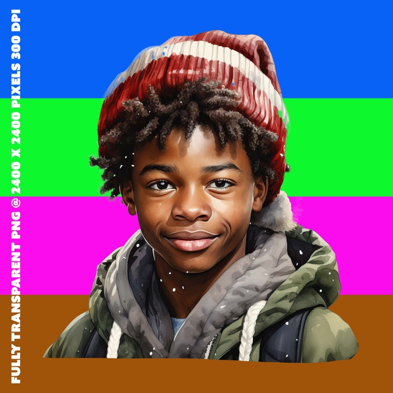 African American Teenage Winter Boys. African American Clipart, Black ...