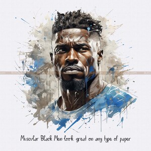 Clipart of Muscular Black Men. Black Clipart. Digital Download. African ...