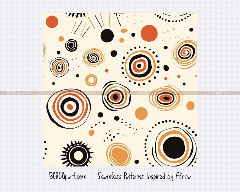 African Seamless Pattern - Abstract Circles in an African Inspired ...