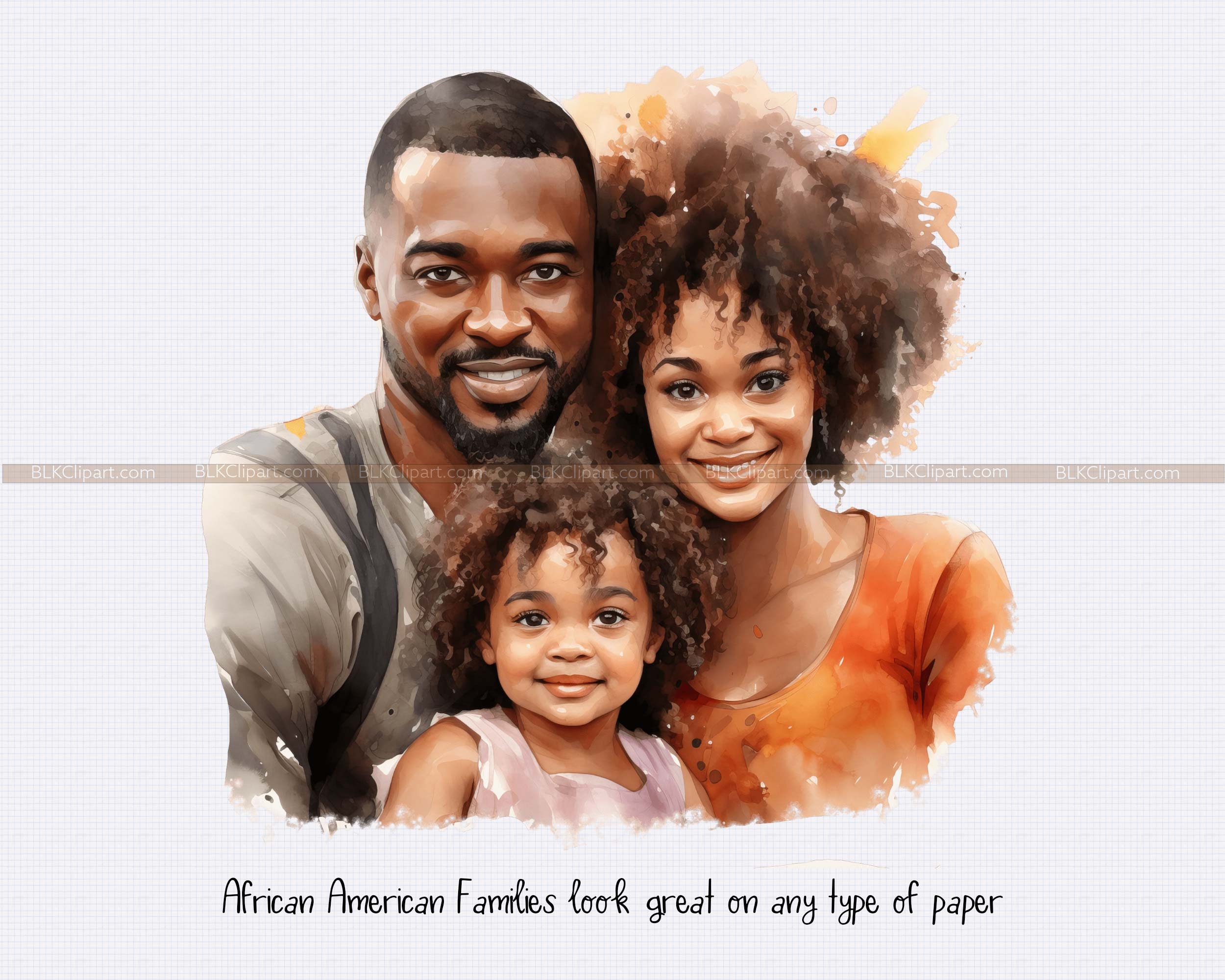 African American Family Clipart. Black Families Posing. Strong Black ...