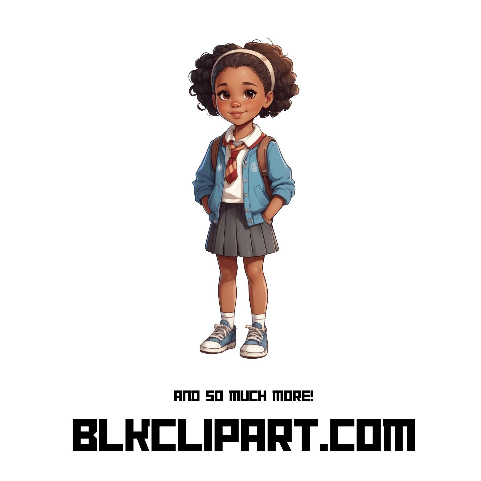 African American Clip Art of Very Cute Black Schoolgirls. Young Girls ...